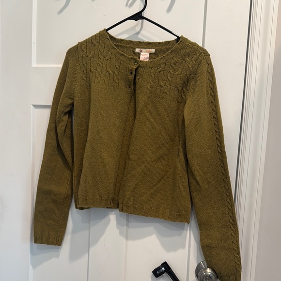 Tulle | Sweaters | New Olive Green Knit Cardigan | Poshmark